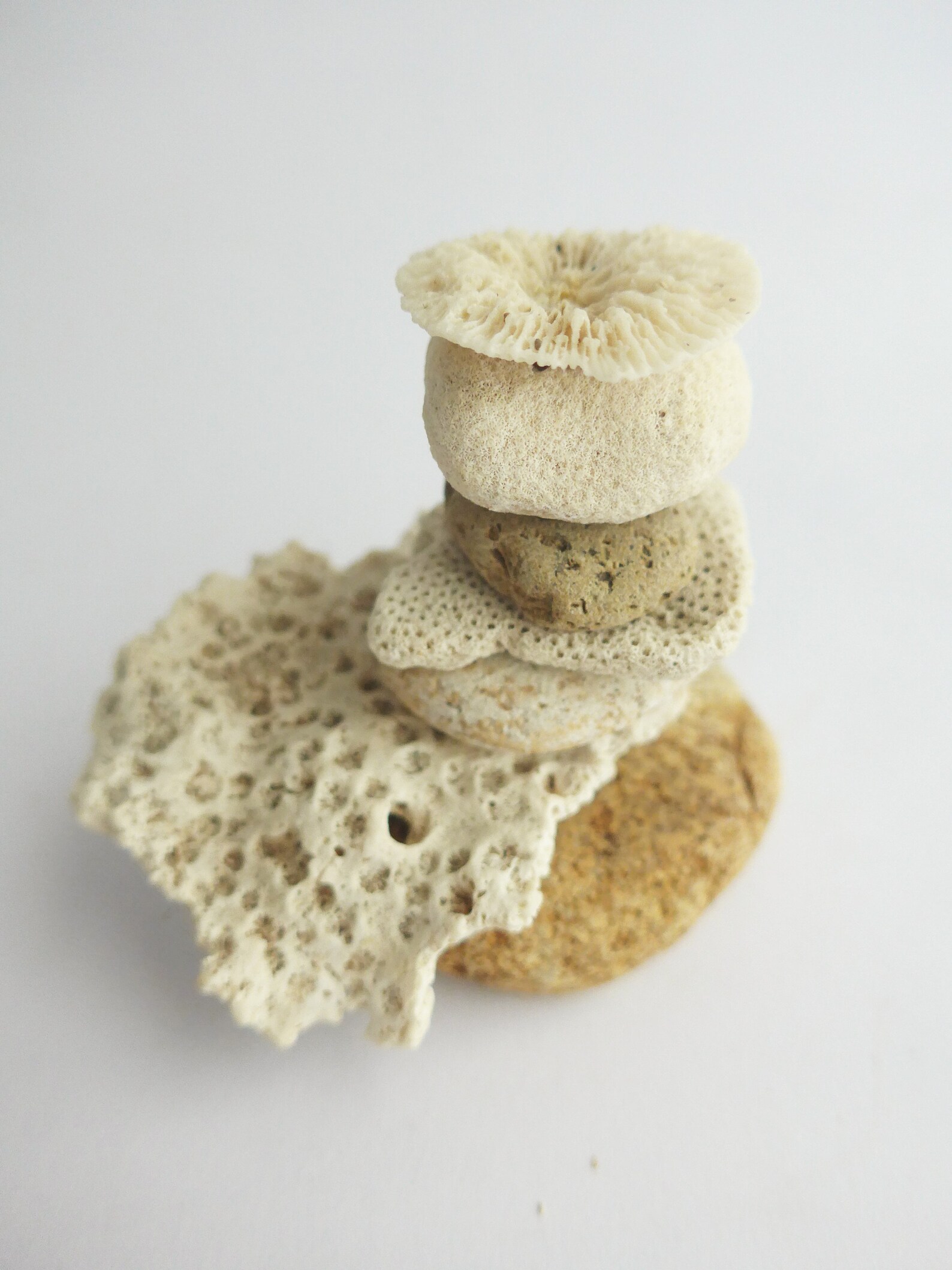 Beach Rock Stack Beach Coral Stone Sculpture Natural Zen Décor Beach ...