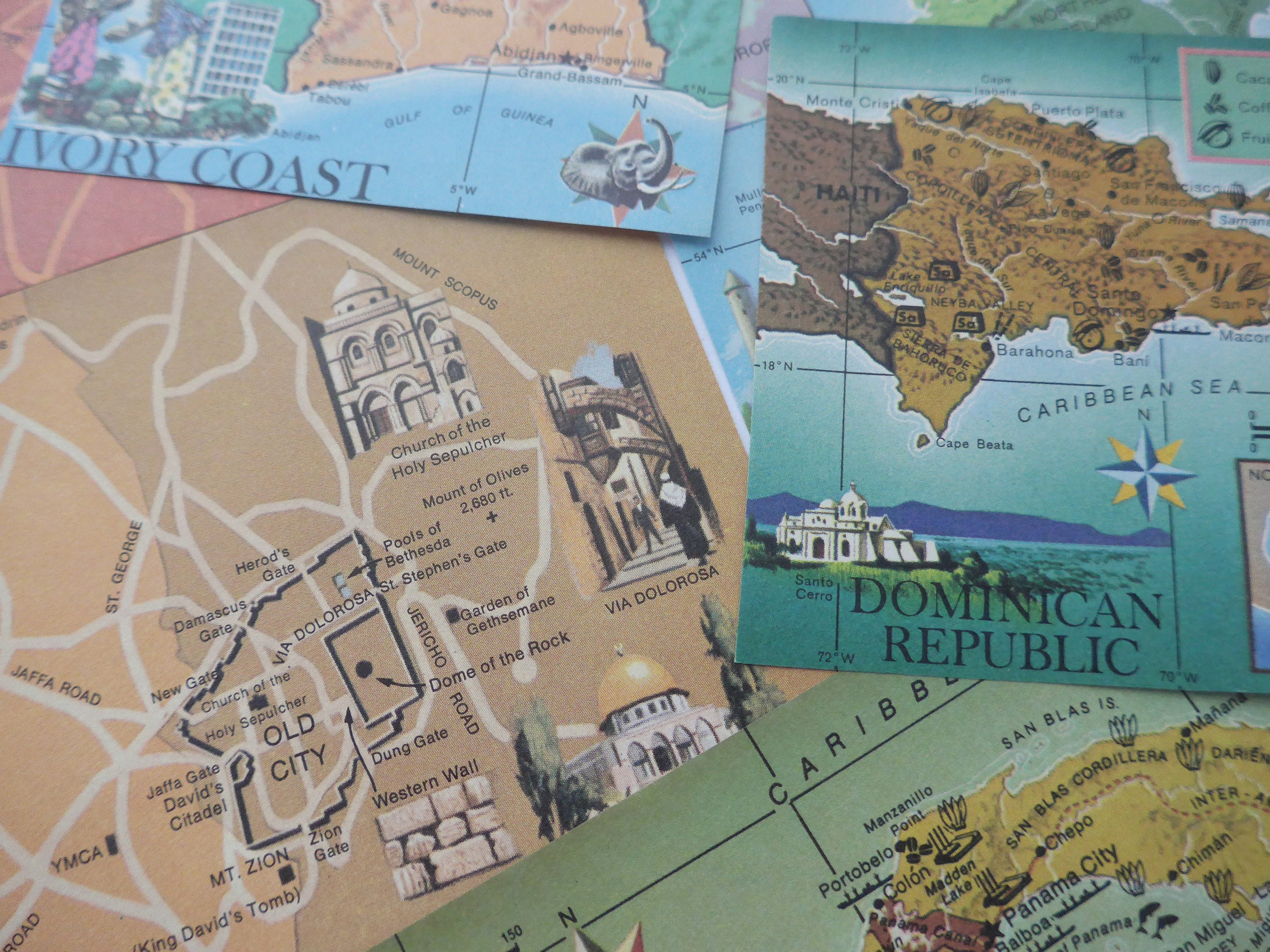 Vintage Map Cut Outs Unique Map Cut Outs Vintage Maps | Etsy