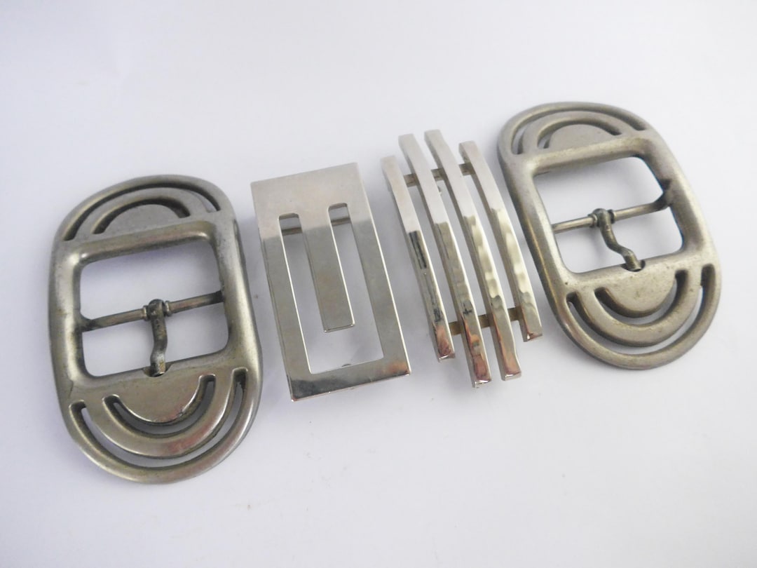 Belt Buckles 4 Pcs. Vintage Retro Belt Buckles 80th Belt Closures Belt ...