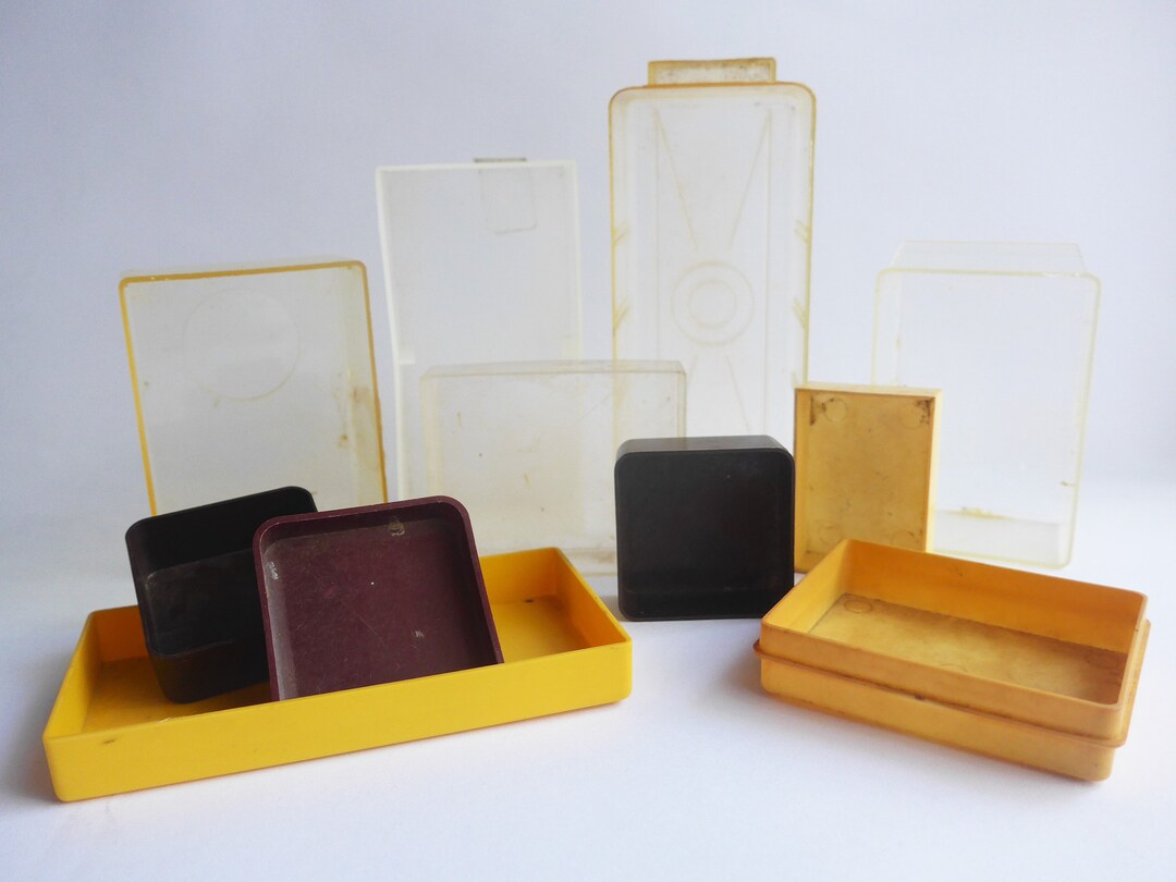 Vintage Plastic Containers Eclectic Mix of Shabby Containers and Boxes ...