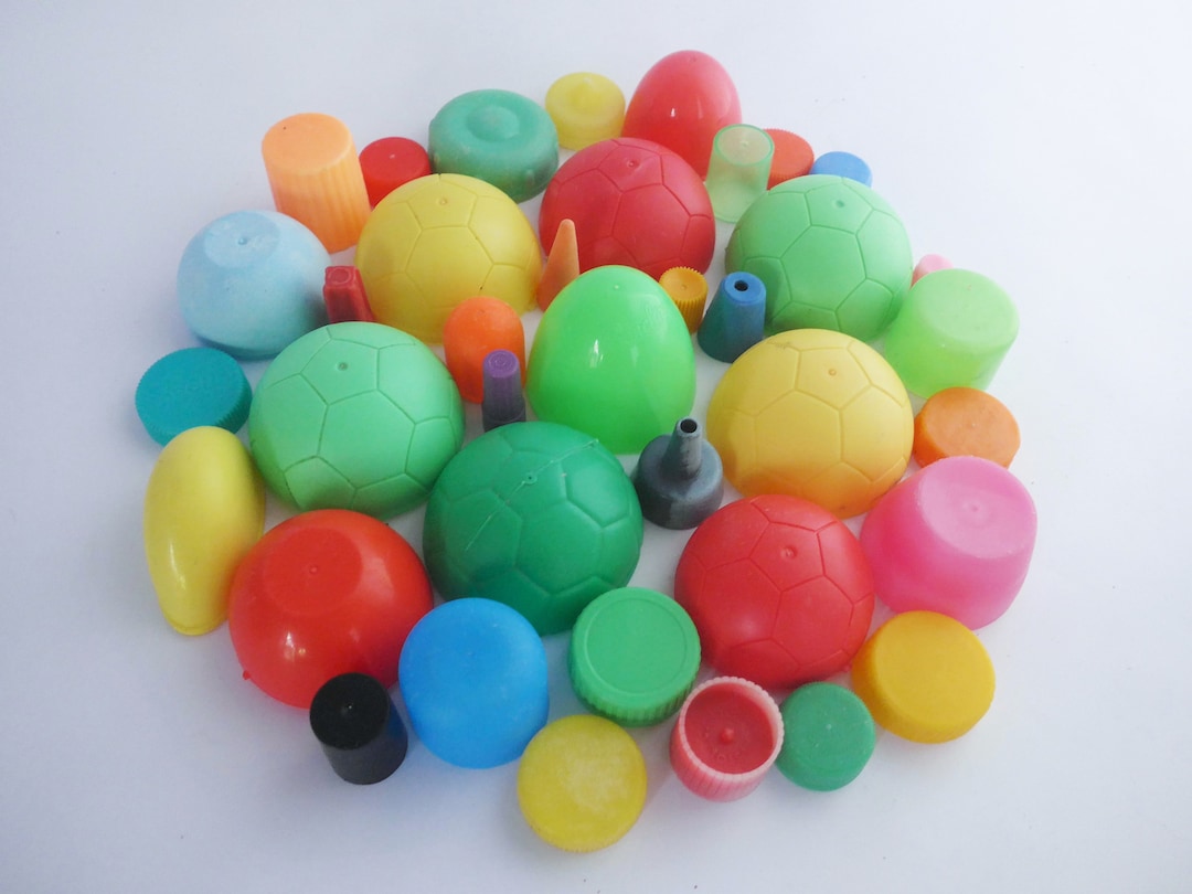 Beach Plastic Lids-large-hand Picked 38 Pieces-beach Finds-recycling ...