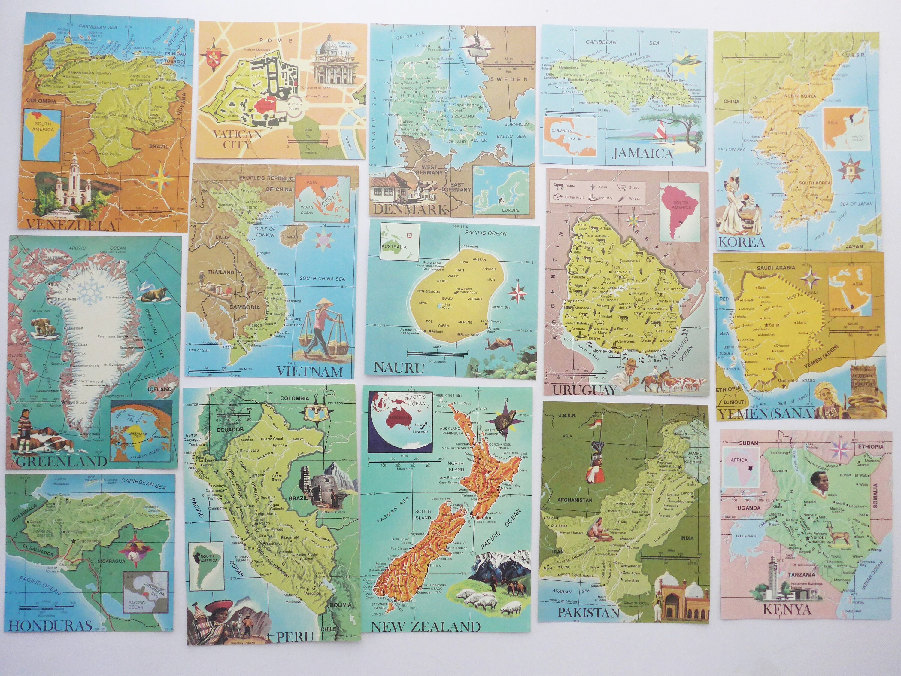 Vintage Map Cut Outs Unique Map Cut Outs Vintage Maps | Etsy