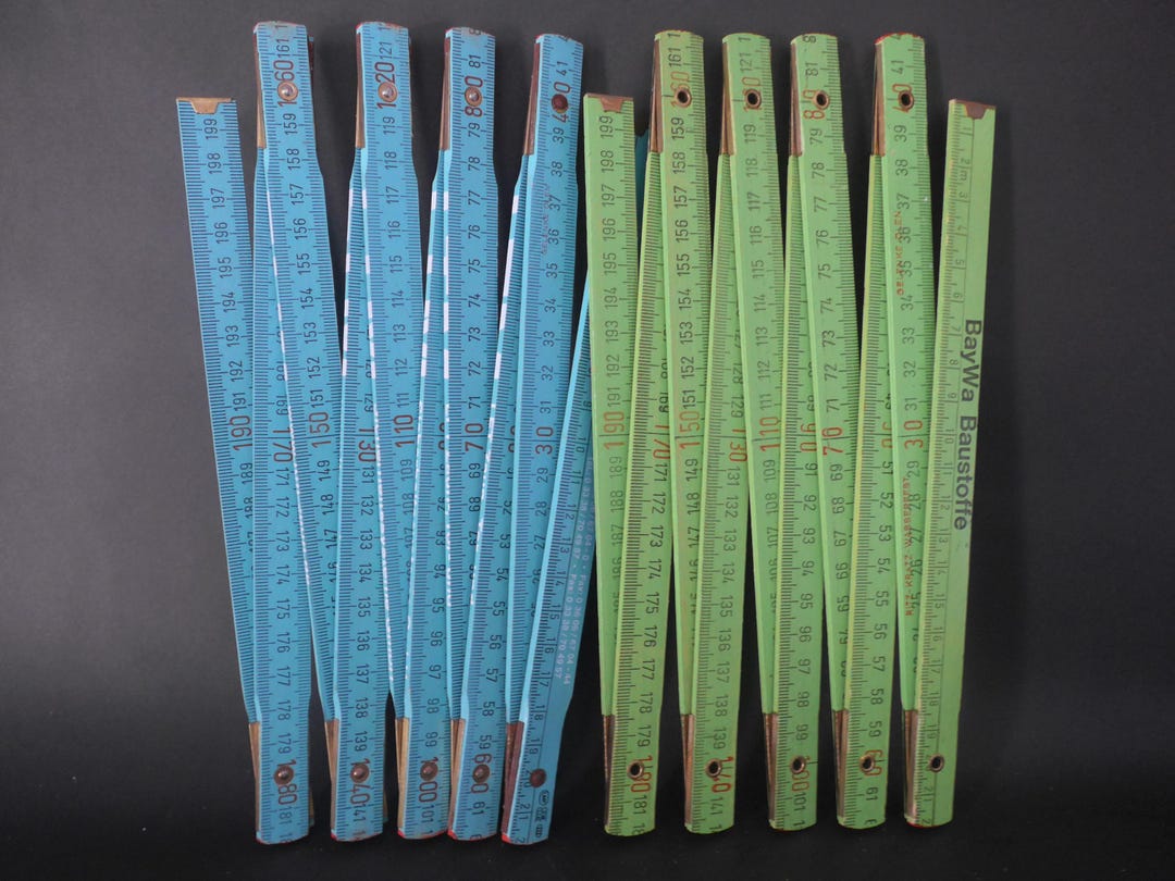 On Hold for Shelby Vintage Folding Ruler Wood 2 Pcs. Beautiful Blue ...