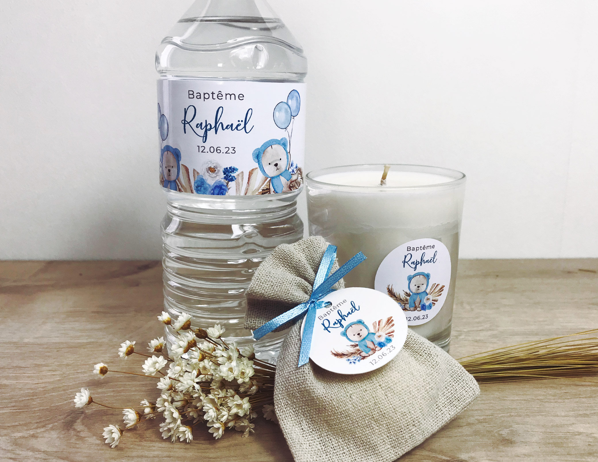 Personalized Perforated Labels for Baptism, Birthday, Birth, Gender ...