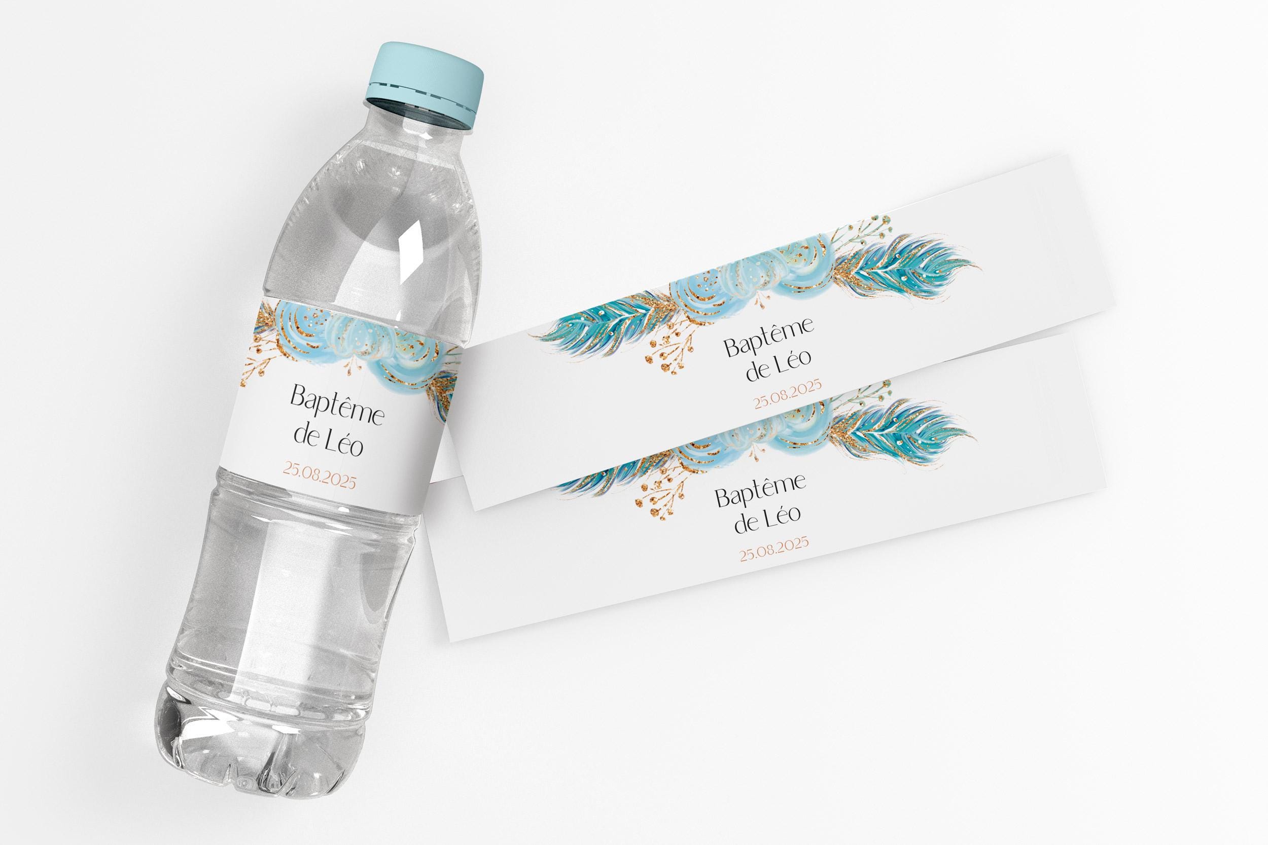Personalized Water Bottle Labels, Baptism, Baby Shower, Birth, Birthday ...