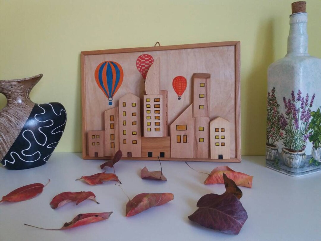 3D Wood Wall Art Unique Wood Wall Decor Acrylic on Wood - Etsy