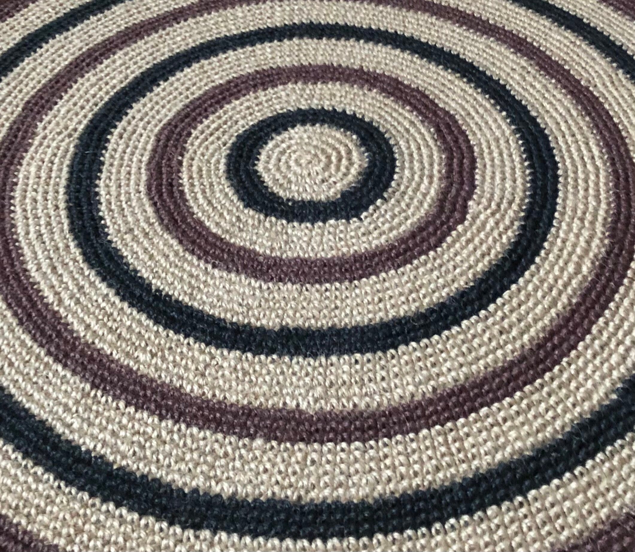 CROCHET JUTE RUG made from 100% jute twine | Etsy