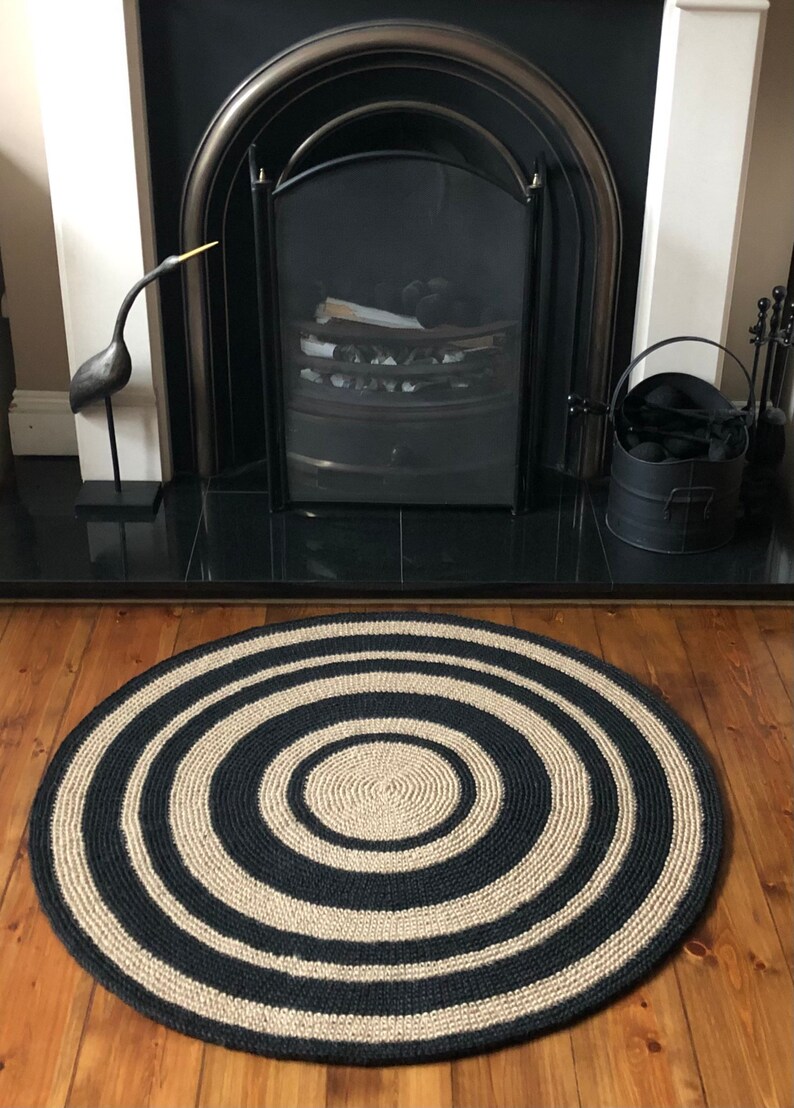 CROCHET JUTE RUG Made From 100% Jute Twine - Etsy