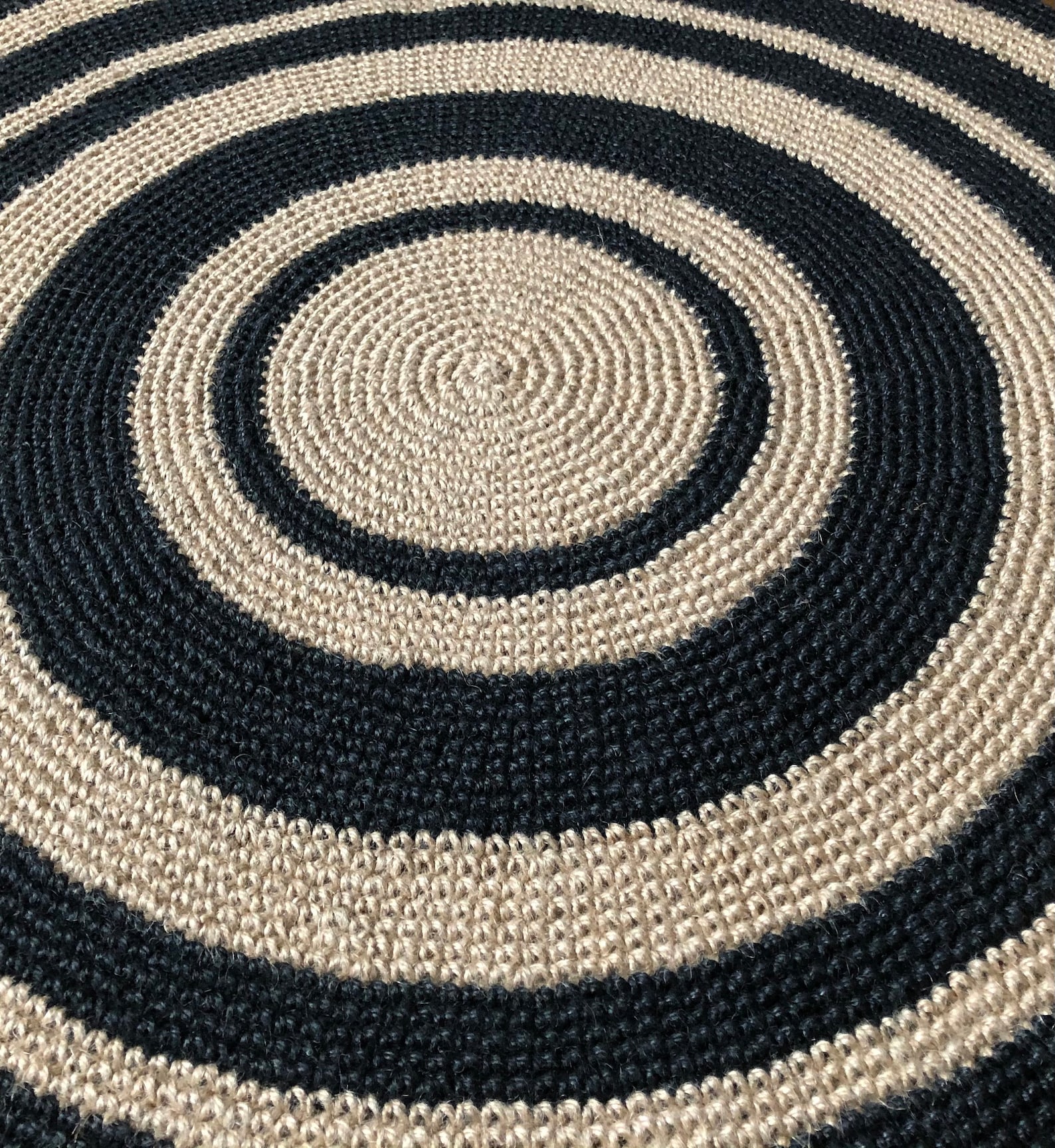 CROCHET JUTE RUG Made From 100% Jute Twine - Etsy
