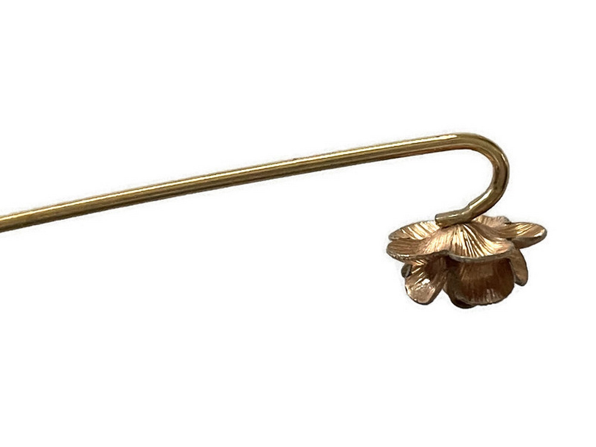 Vintage Gold Tone Flower Hat Pin - Etsy