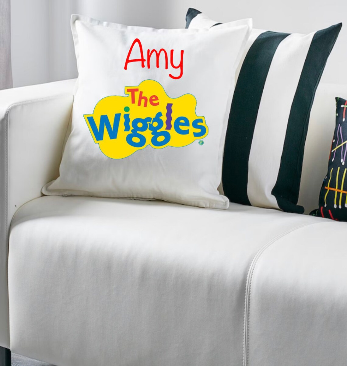 Wiggle's Pillow Cover 18 X 18 White Canvas Material - Etsy