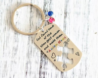 Autism Mom Keychain - Etsy