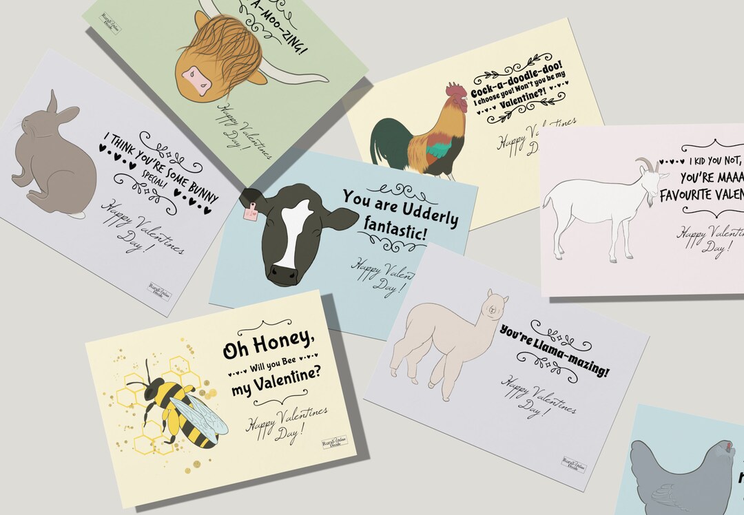 Buy Printable PDF Educational Farming & Agricultural Themed Valentines ...