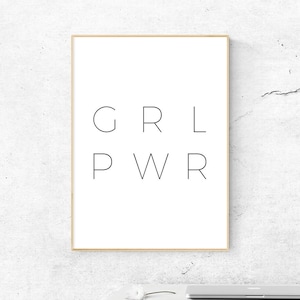 Grl Pwr Print, Girl Power, Girl Power Print, Feminist Prints, Girl ...