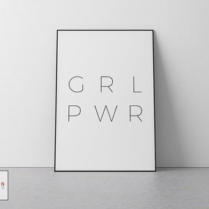 Grl Pwr Print, Girl Power, Girl Power Print, Feminist Prints, Girl ...