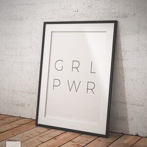 Grl Pwr Print, Girl Power, Girl Power Print, Feminist Prints, Girl ...