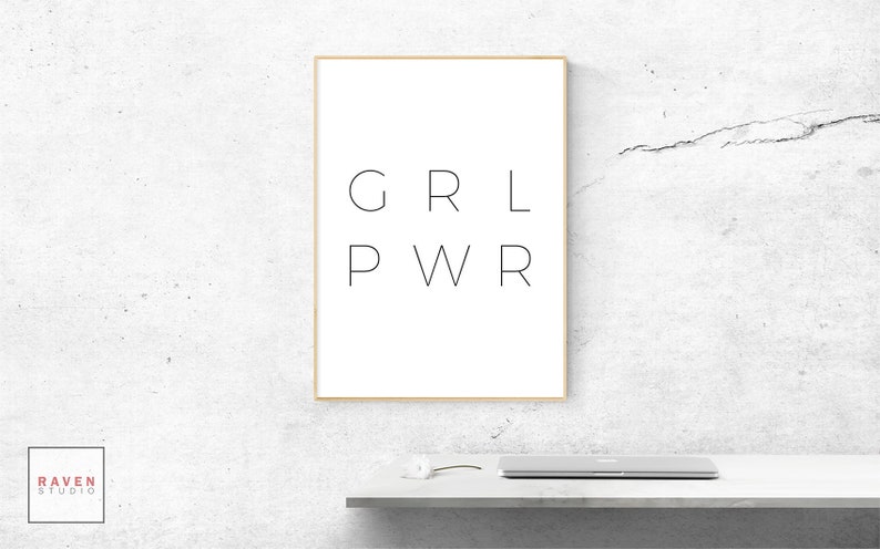 Grl Pwr Print, Girl Power, Girl Power Print, Feminist Prints, Girl ...