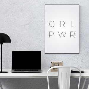 Grl Pwr Print, Girl Power, Girl Power Print, Feminist Prints, Girl ...
