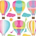 Digital Clipart - Colorful Hot Air Ballons for Scrapbooking ...