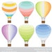 Digital Clipart - Colorful Hot Air Ballons for Scrapbooking ...