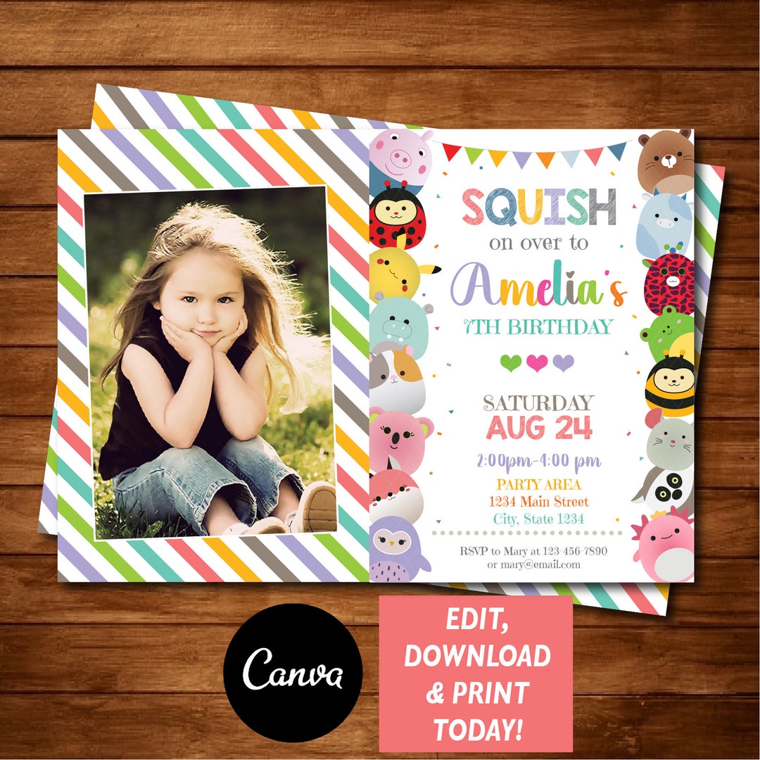 Editable, Kids Birthday Invitation, Girls Birthday, Tween Birthday ...