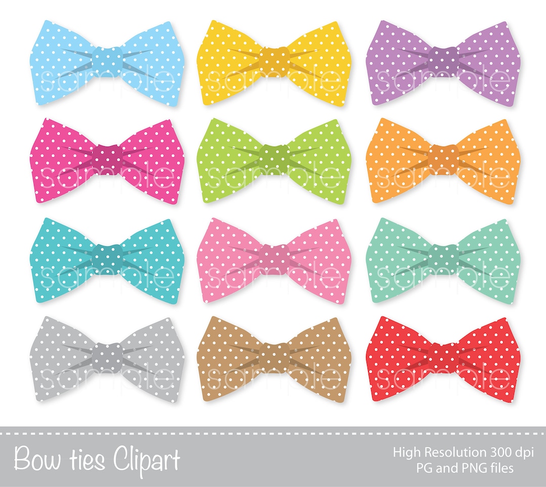 Digital Clipart - Colorful Bow Tie Clipart, Patterned Bow Tie, Bowtie ...