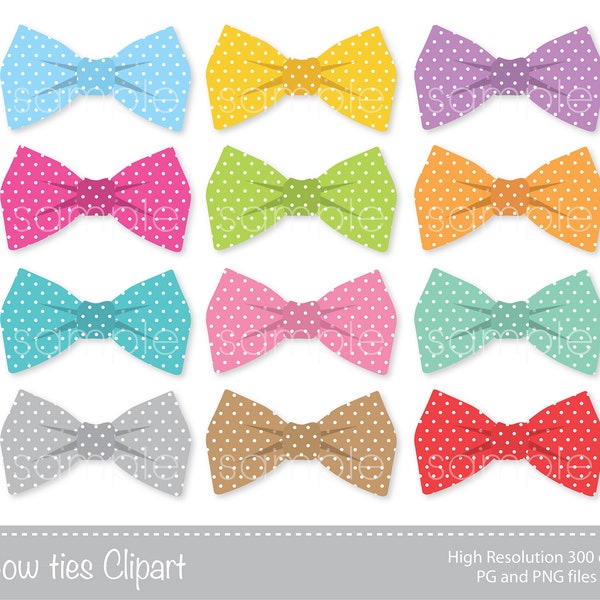 Bow Ties Clipart - Etsy