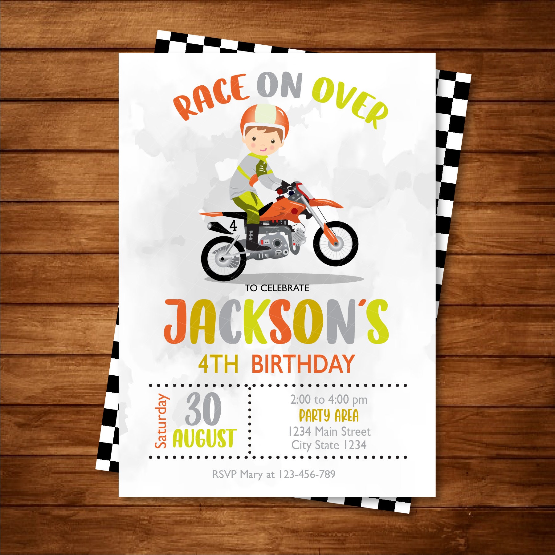 EDITABLE, Motocross Birthday Invitation, Motocross Party, Motocross ...