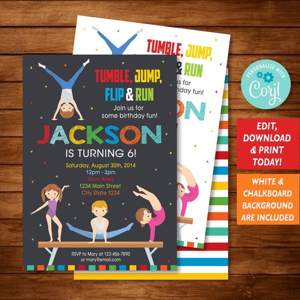 Gymnastic Party - Etsy
