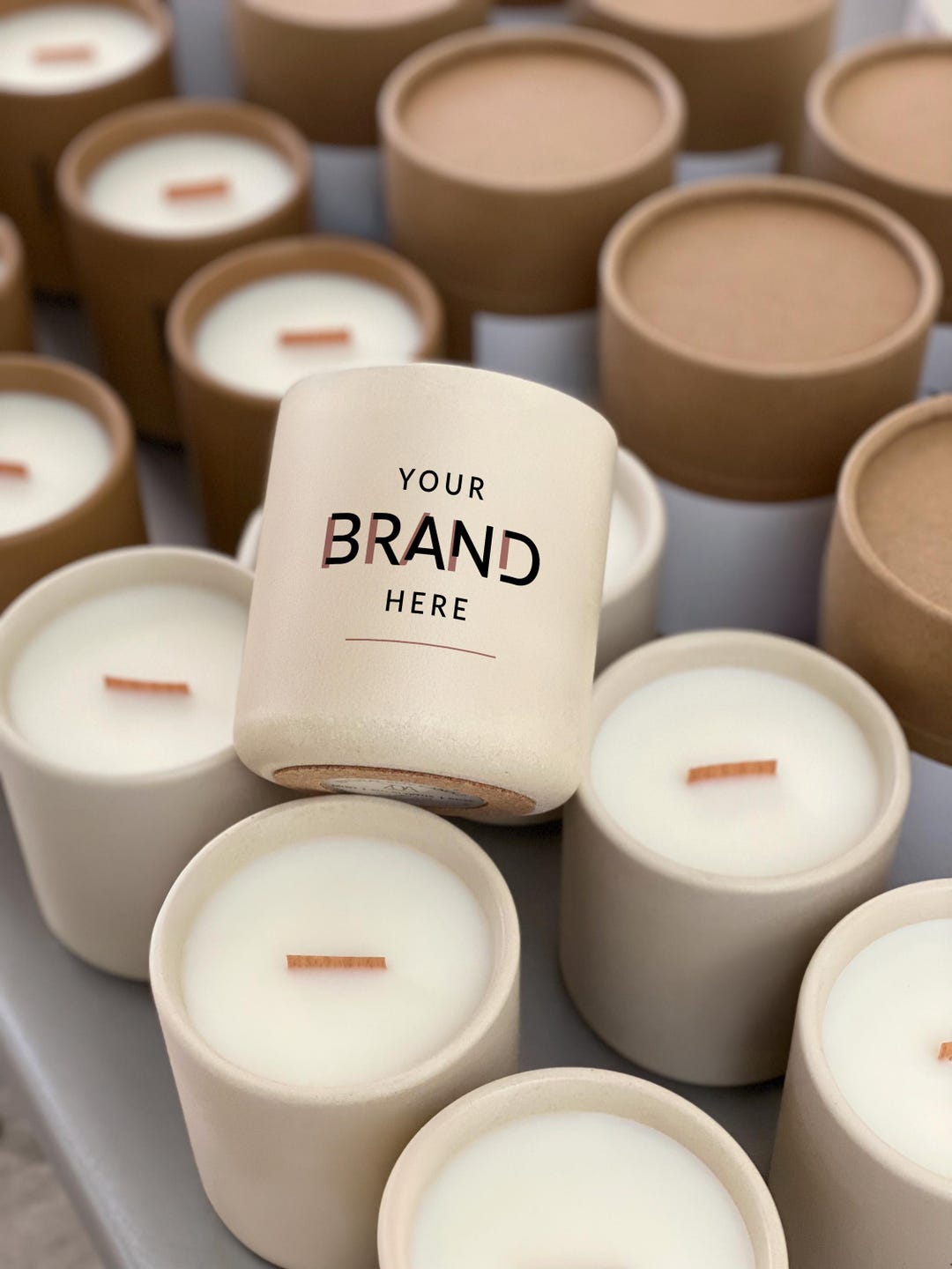 Private Label Candle Buttercream Concrete | Medio | Corporate Gift ...