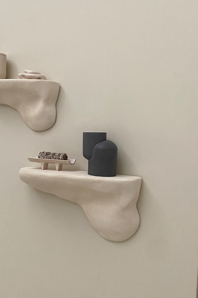 Organic Plaster Shelf | SIZE L | Plaster Floating Shelves | Custom ...