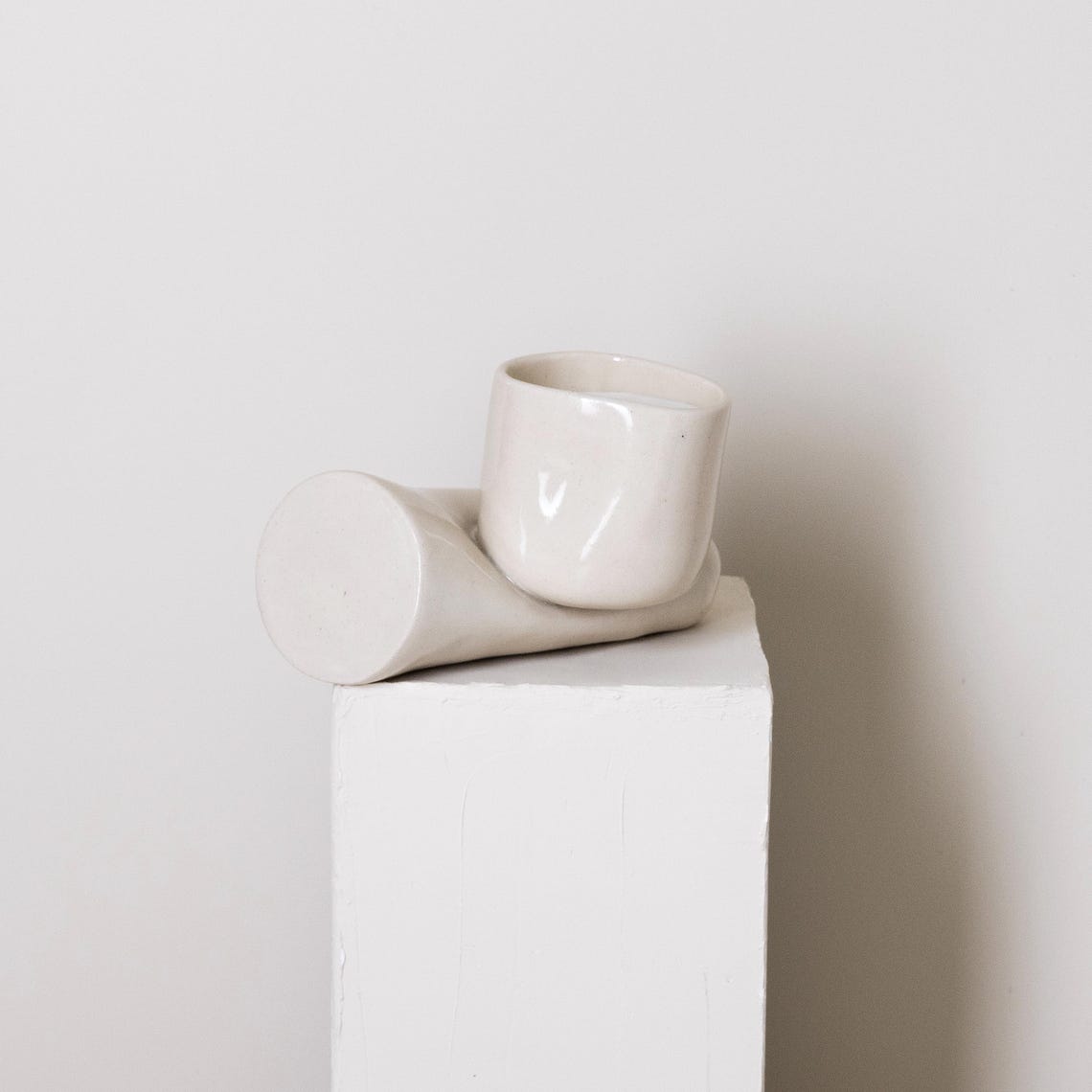 Sculpture CANDLE NO. 1 GEO | Contemporary Ceramic | Curved Decor ...