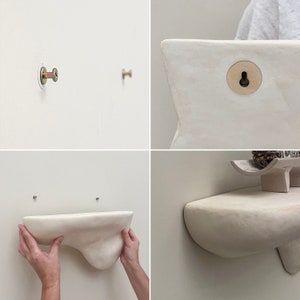 Organic Plaster Shelf | SIZE L | Plaster Floating Shelves | Custom ...