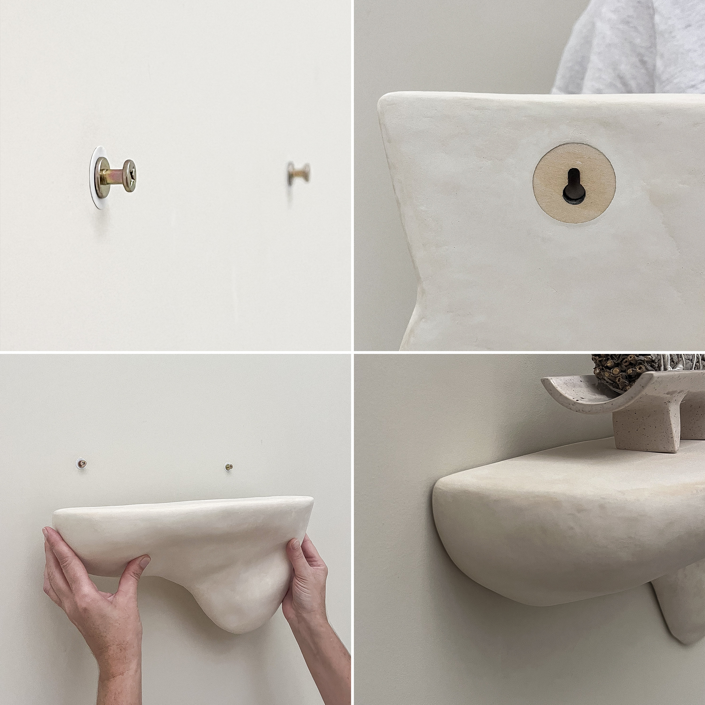 Organic Plaster Shelf | SIZE M | Plaster Floating Shelves | Custom ...