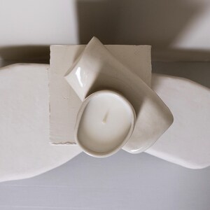 Sculpture CANDLE NO. 1 GEO | Contemporary Ceramic | Curved Decor ...