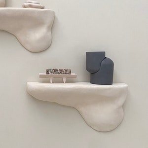 Organic Plaster Shelf | SIZE L | Plaster Floating Shelves | Custom ...