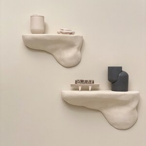 Organic Plaster Shelf | SIZE M | Plaster Floating Shelves | Custom ...