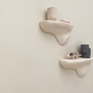 Organic Plaster Shelf | SET of TWO | Plaster Floating Shelves | Custom ...
