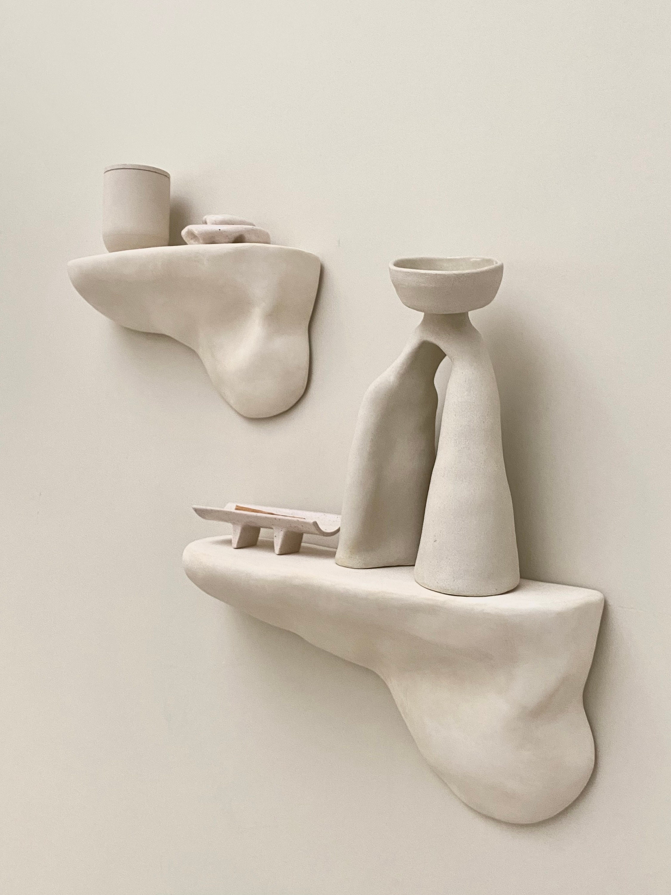 Organic Plaster Shelf | SIZE L | Plaster Floating Shelves | Custom ...