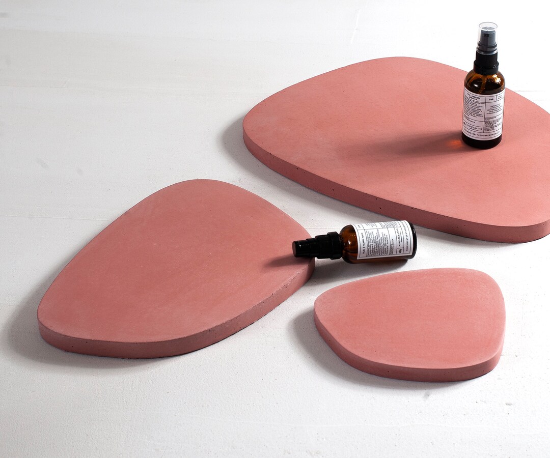 Terracotta Concrete Asymmetric Tray | Standard | Catchall Tray | Desk ...