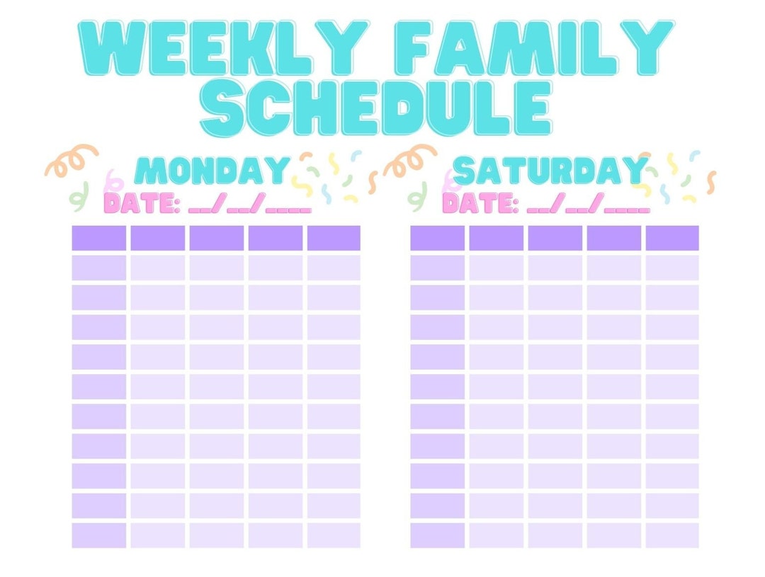 Family Daily Planner | Kids Daily Planner | Planner for Family ...