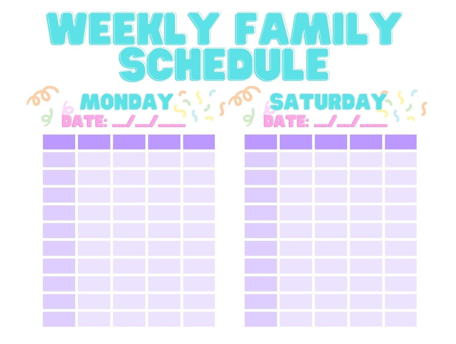 Family Daily Planner | Kids Daily Planner | Planner for Family ...