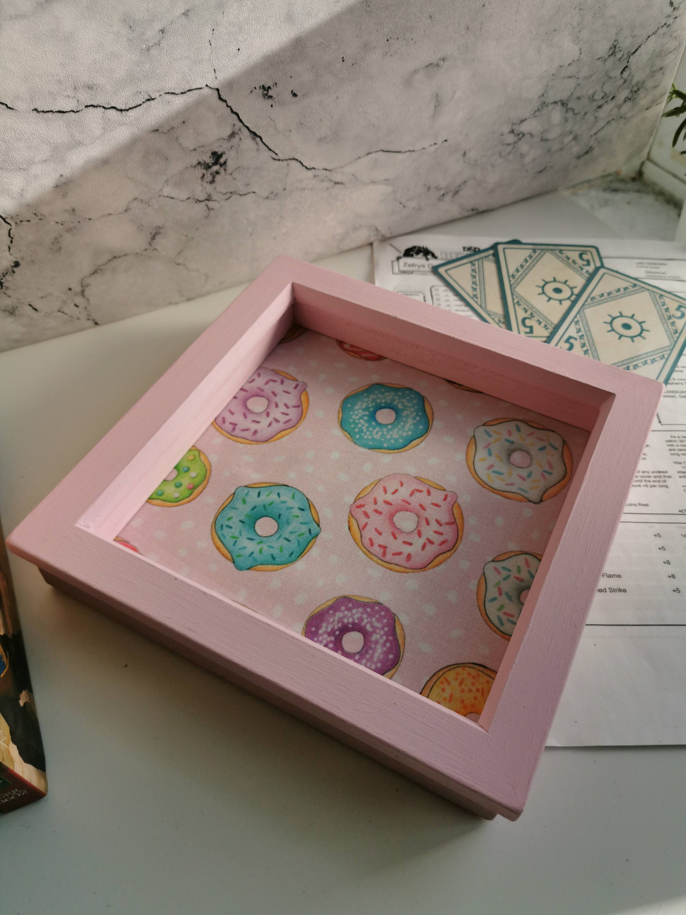 Pink Donut Jester Inspired Dice Tray for Tabletop Gaming | Etsy