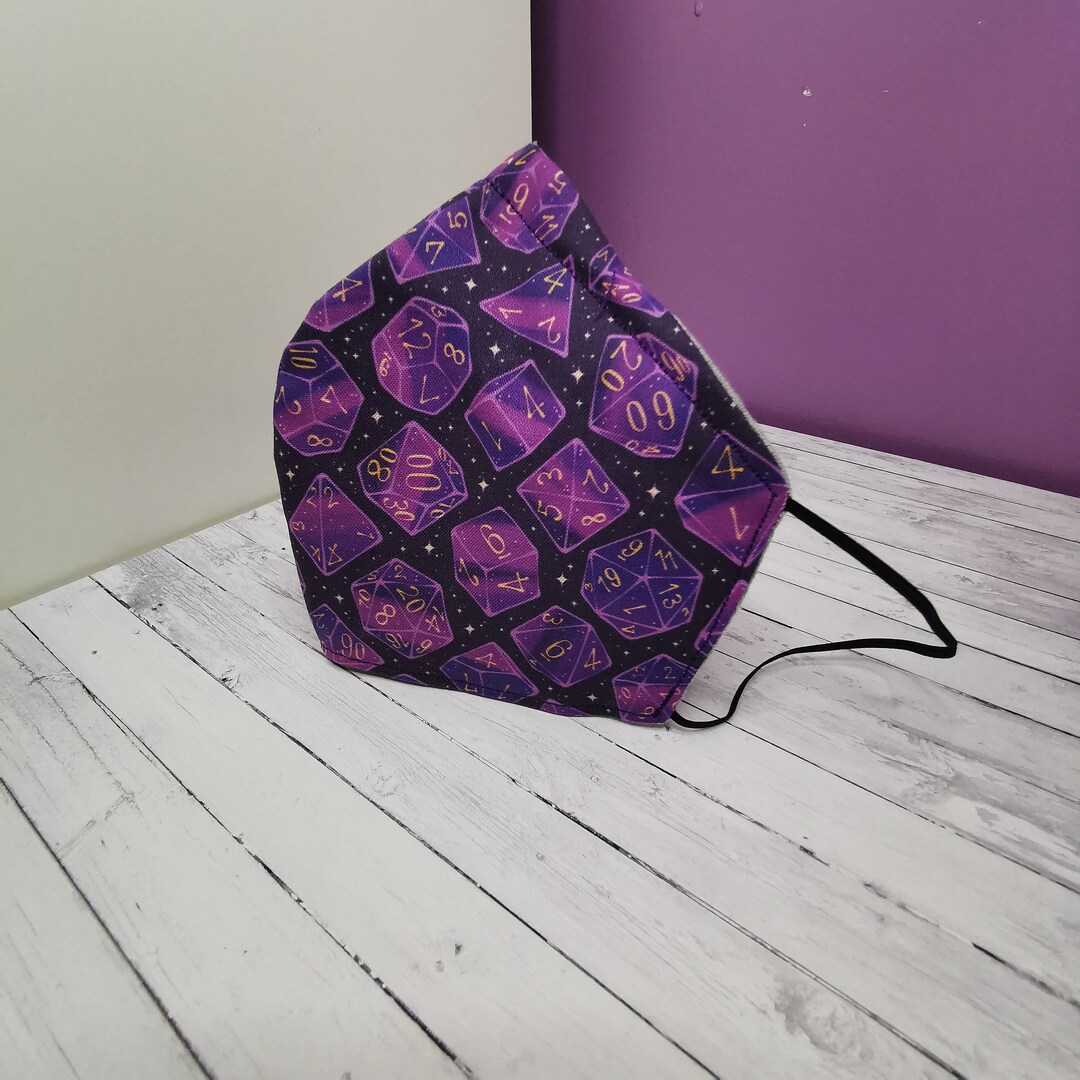 Galaxy Dice Face Mask/covering Dungeons & Dragons, Reusable, Mask With ...