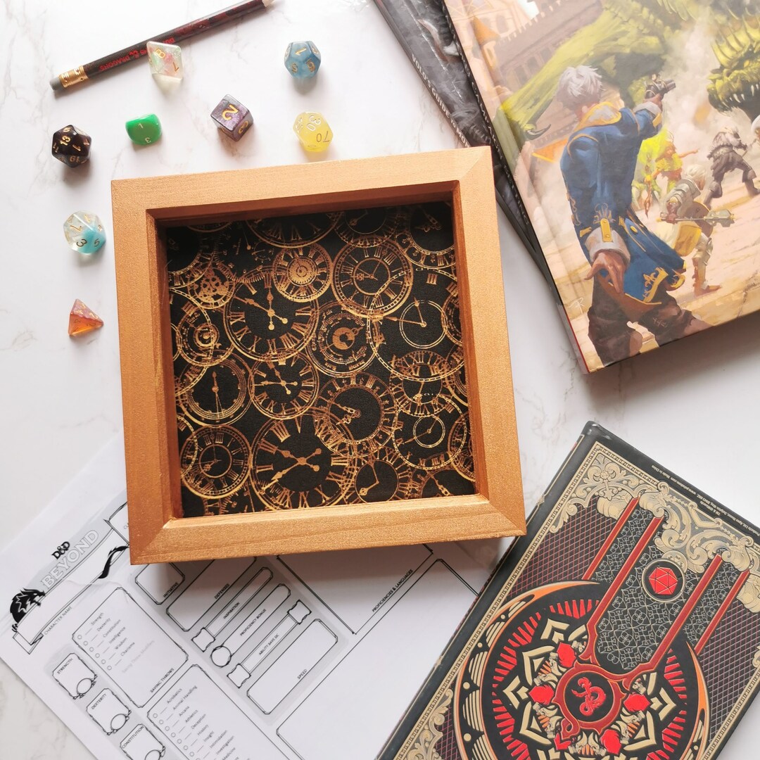 Steampunk Style Clocks Dice Tray for Tabletop Gaming, Dungeons and ...