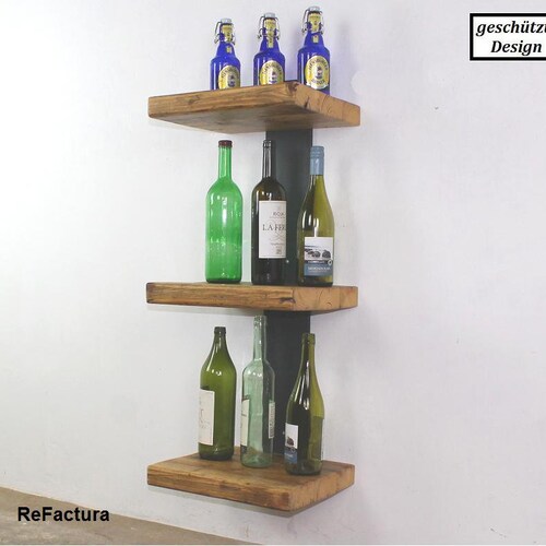 Rustic Aged Three Toned Wooden Shelving Unit TV Stand | Etsy