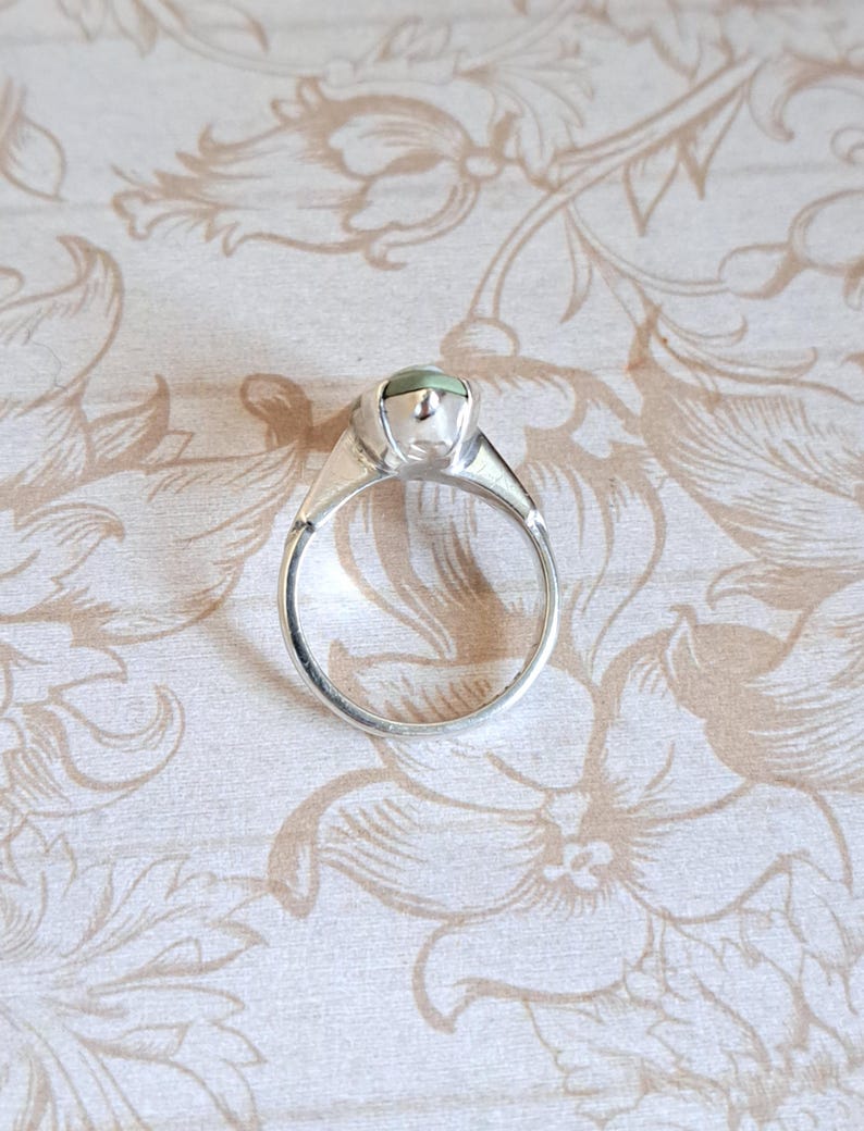 Vintage Wedgwood Sage Green Jasperware Marquise Cameo Ring Sterling ...