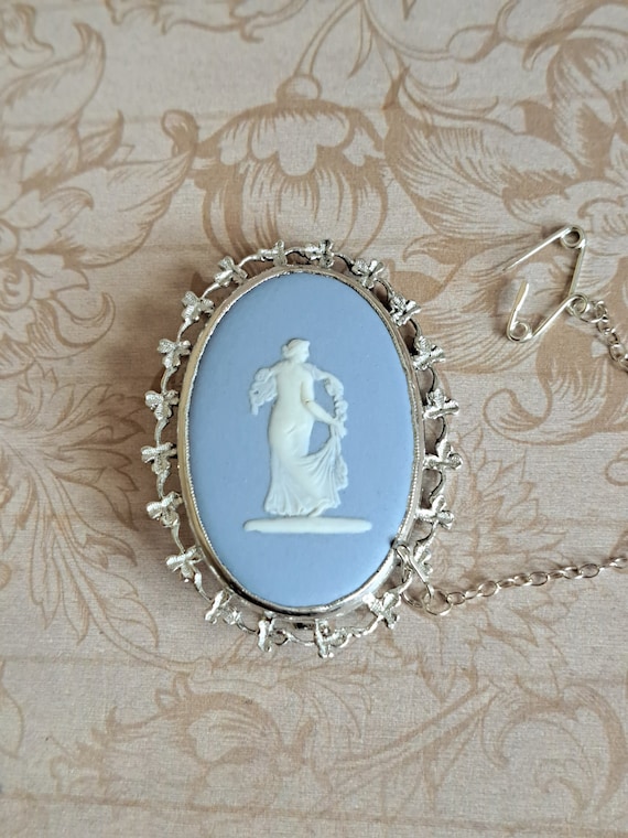 Rare Vintage Wedgwood Dancing Hours Cameo Brooch Pin,… - Gem