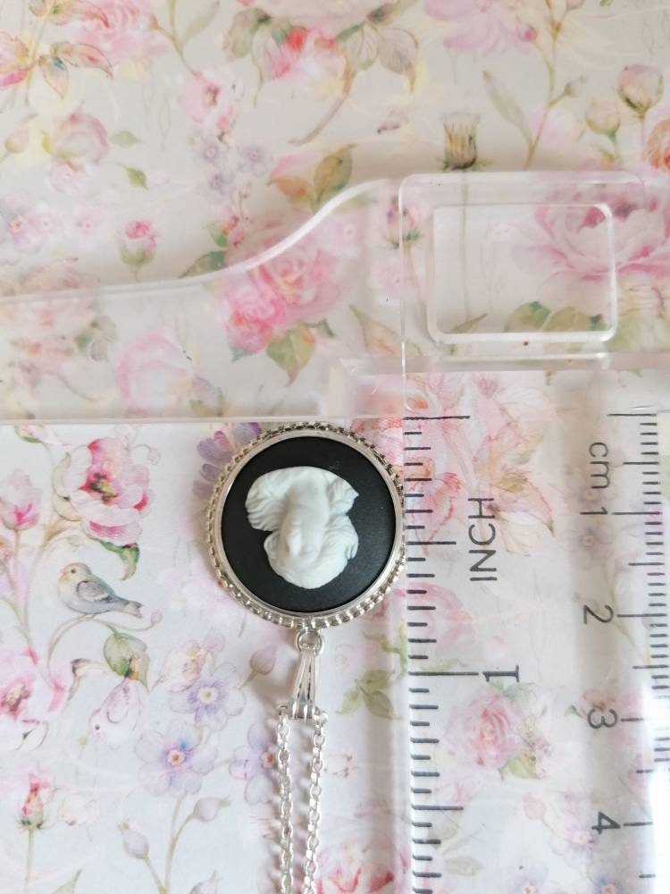 Vintage Wedgwood Black Jasperware Cameo Pendant Classical - Etsy