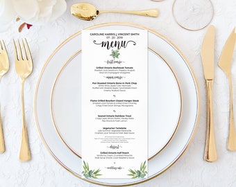 Watercolor menu | Etsy